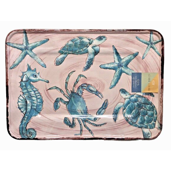 Island Living | Dining | Island Living Nautical Serving Tray Blue ...
